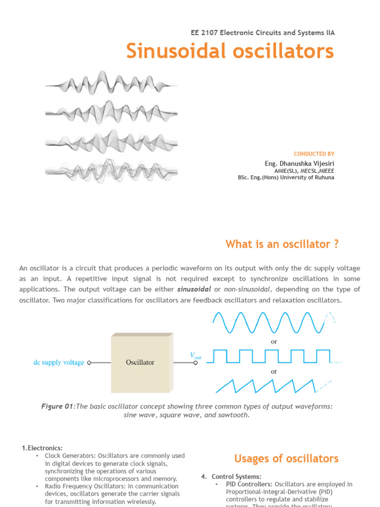 Lecture 09 - Sinusoidal Oscillators | PDF