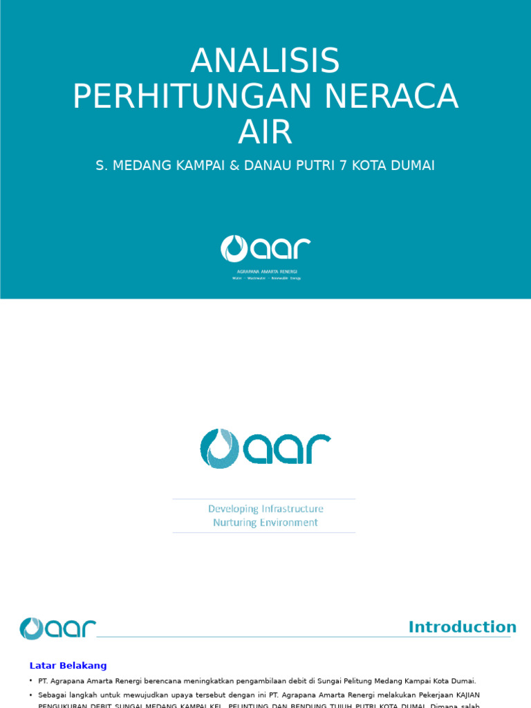 Kajian Neraca Air Dumai- AAR | PDF