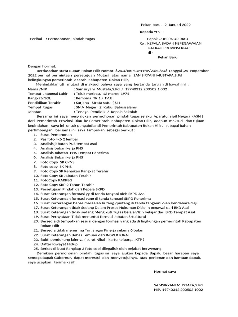 surat permohonan 2023 revisi 2 | PDF