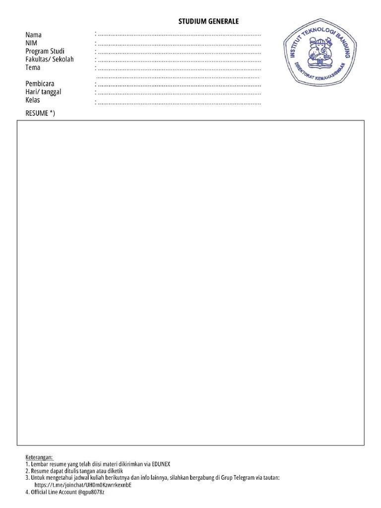 Format Studium Generale | PDF