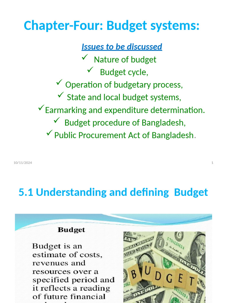 Chapter-Five-Budget System | PDF
