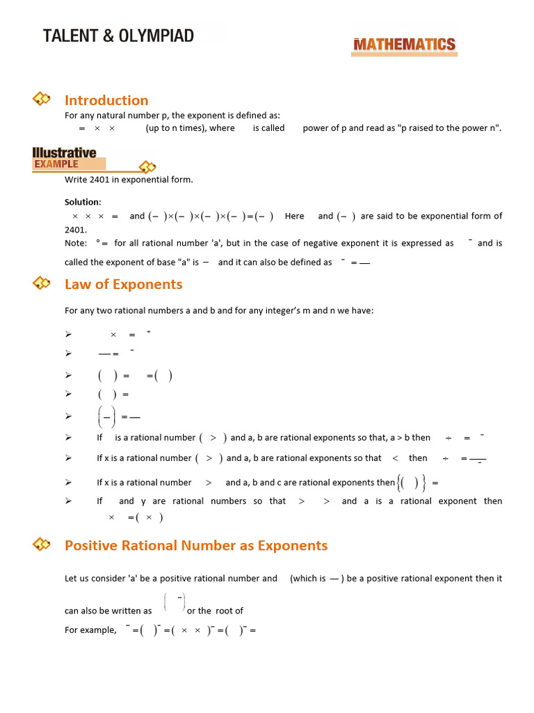 Exponents and Powers2 | PDF