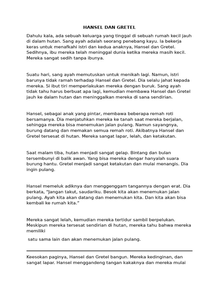 Hansel and Gretel Bind | PDF