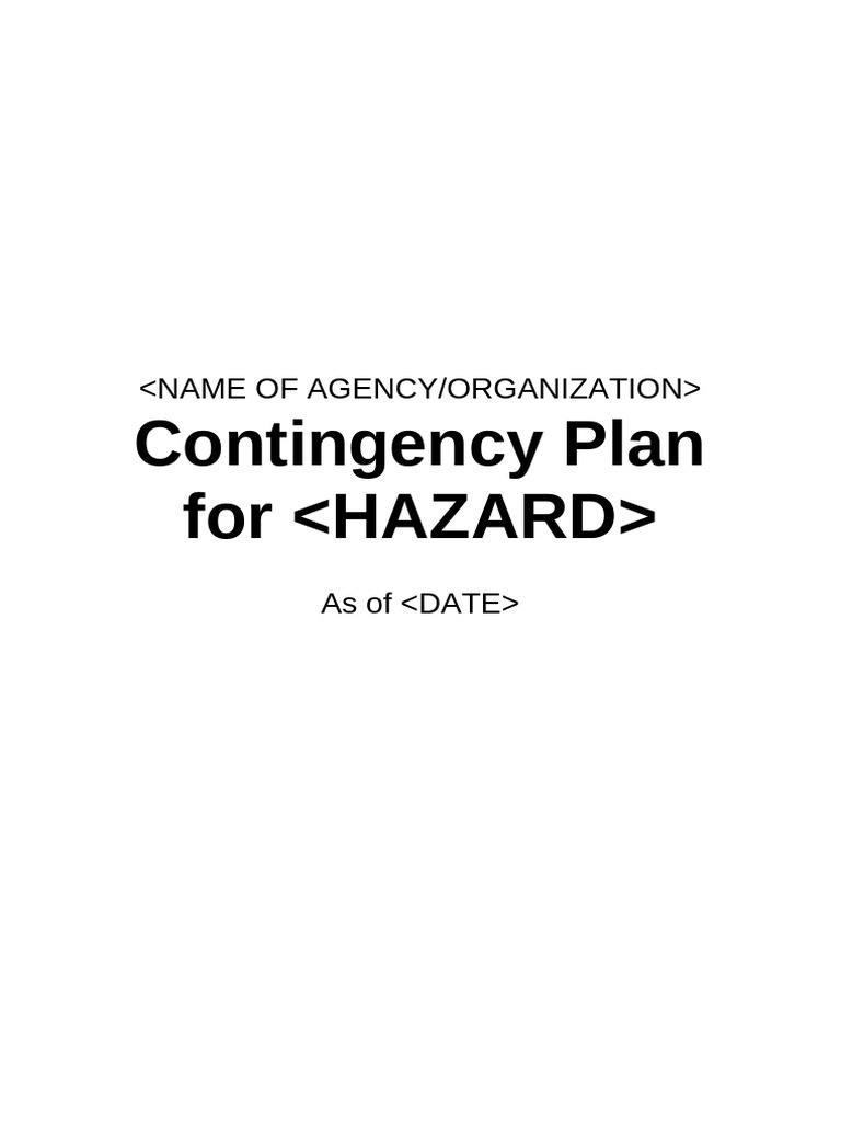 Sample-Contingency-Plan (1) | PDF