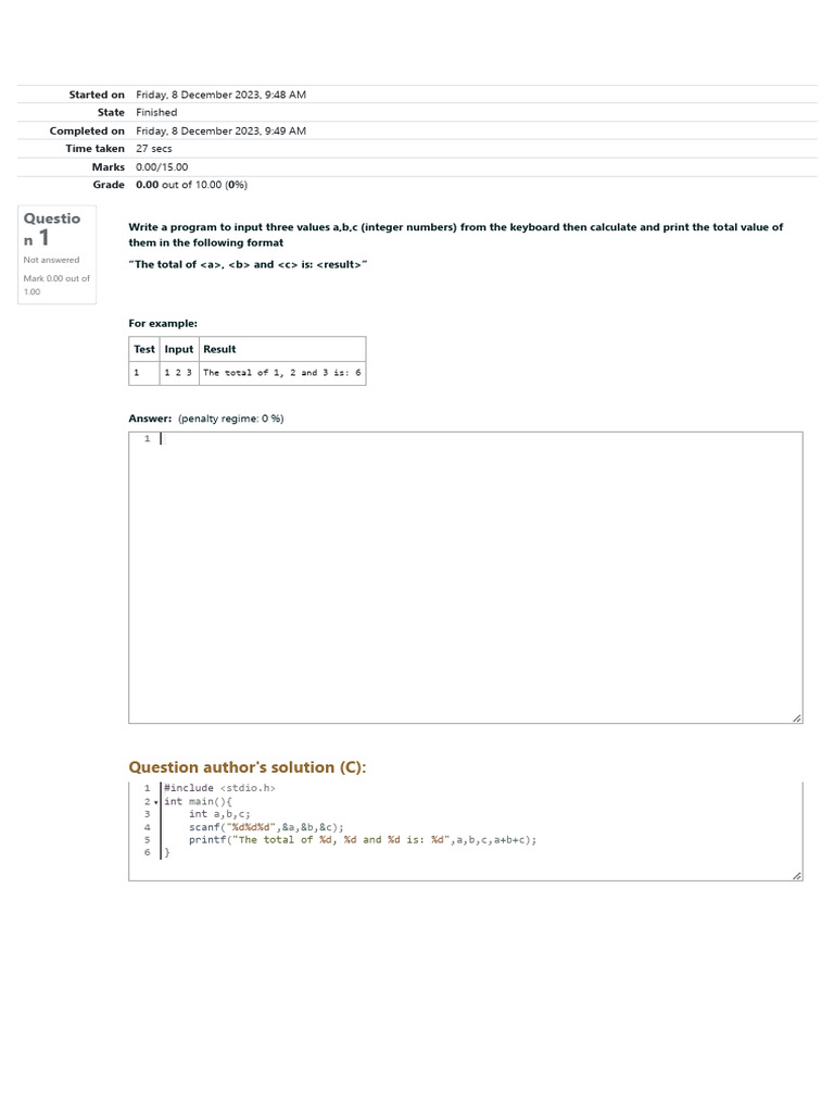 Lab 01_ Attempt review | PDF