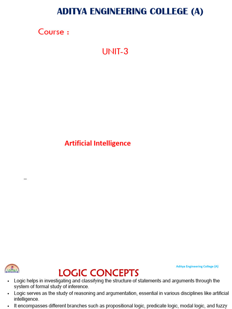 AI Unit-3 | PDF