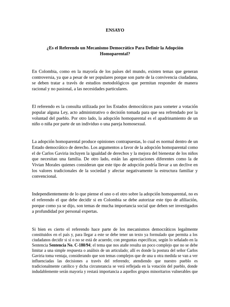 Ensayo Final Constitución EIC | PDF