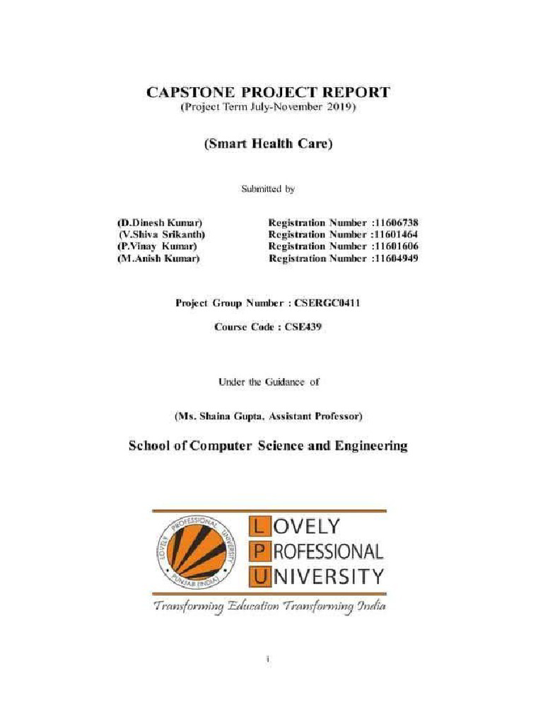 Health Care - Capstone Project | PDF