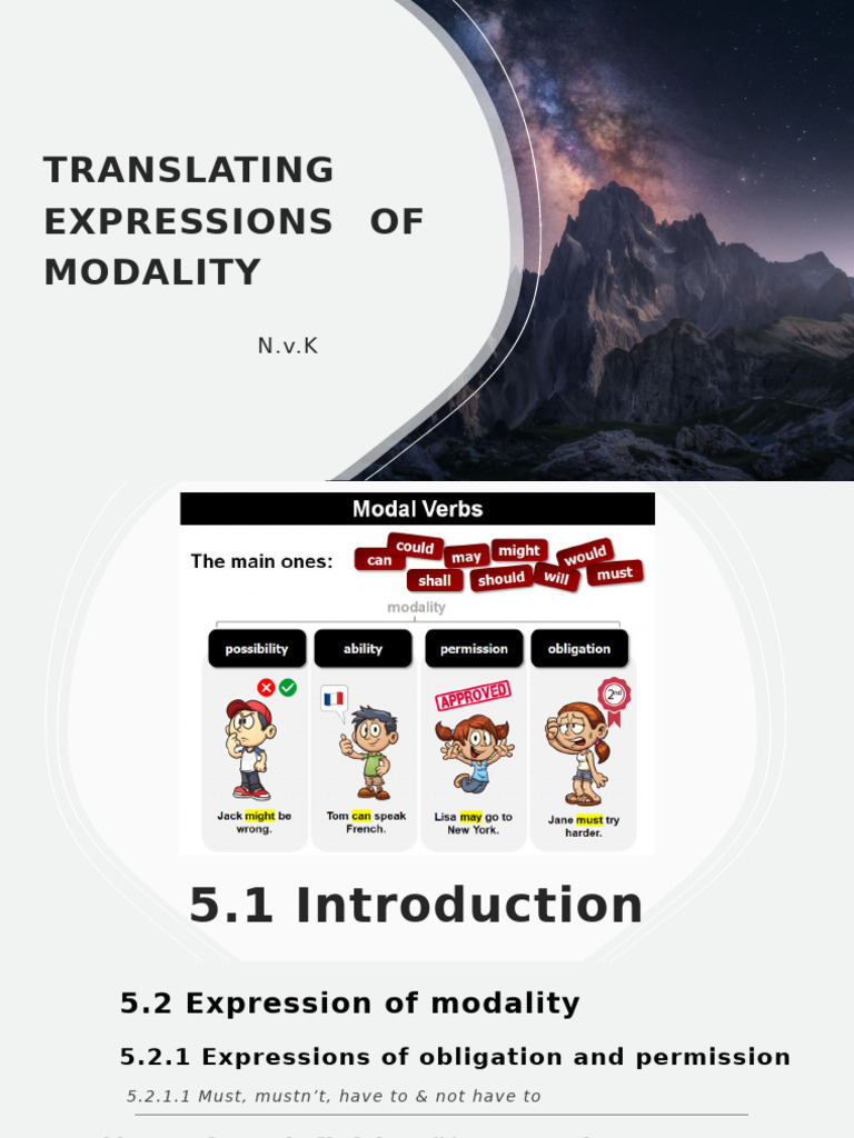 Chapter 5 - Modality | PDF