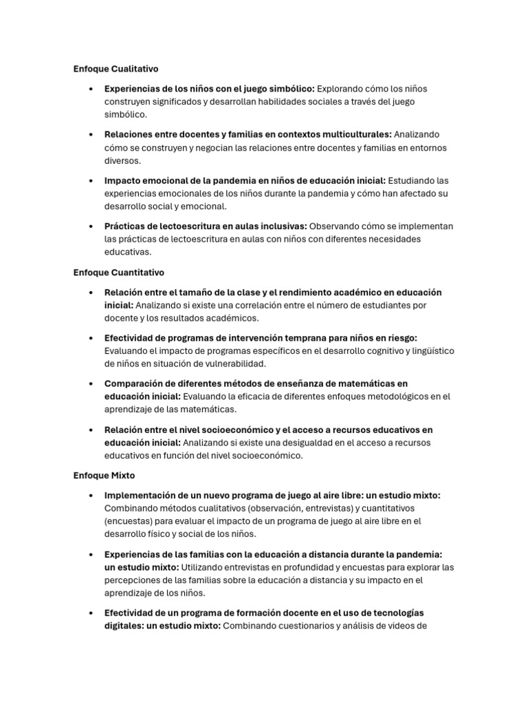 Ejemplos Cuali, Cuanti y Mixto | PDF