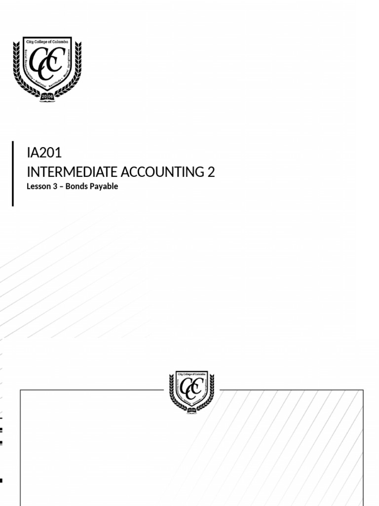 Module Intermediate Accounting 2 Bonds Payable Pdf
