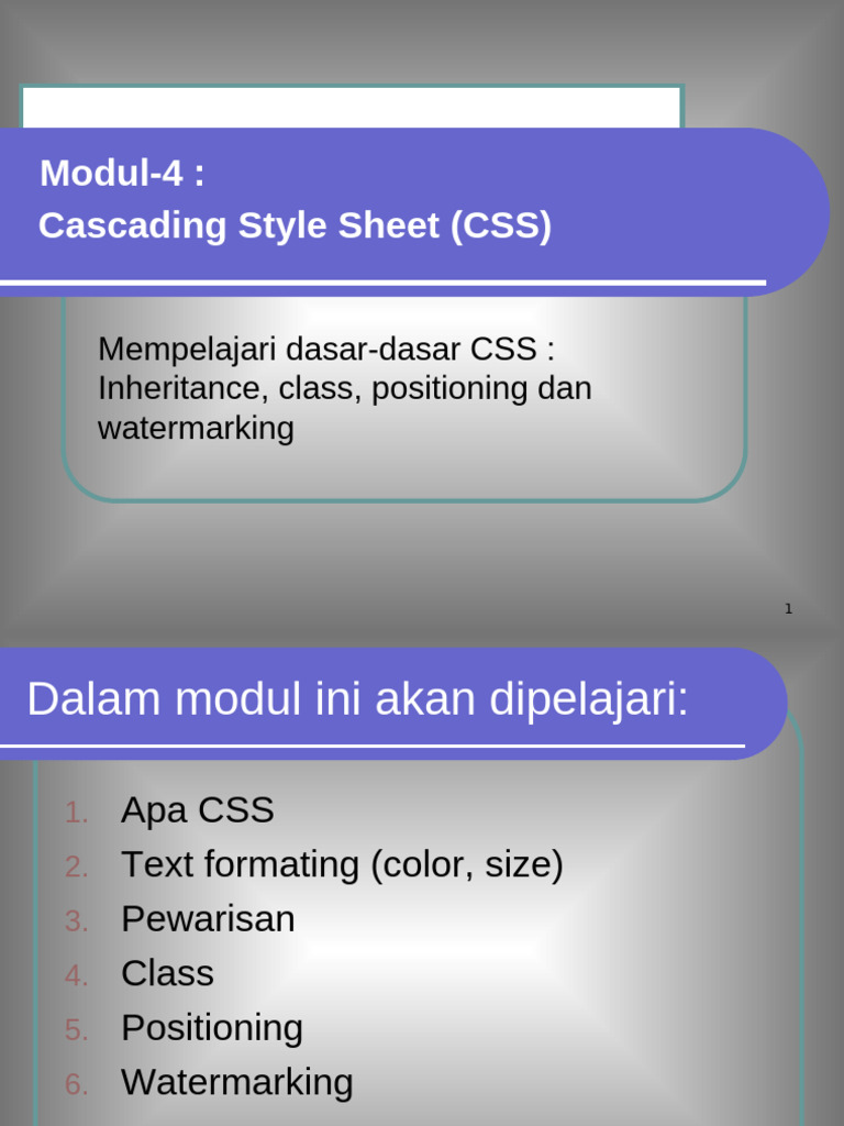 Bab 2a Dasar css1 | PDF