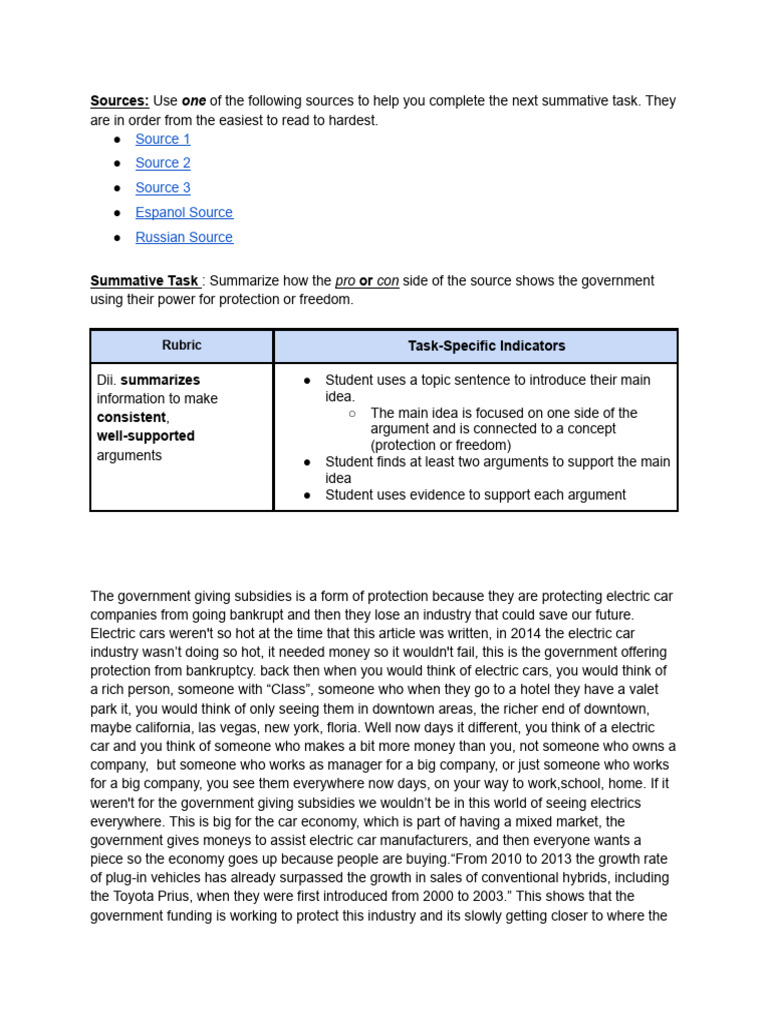 1.12 D S Why Government Summative Answers | PDF