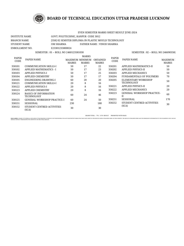Issu 1st Year Polytechnic | PDF