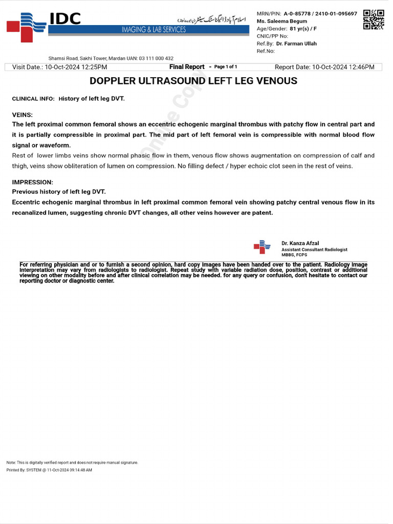 Patient Report PDF | PDF