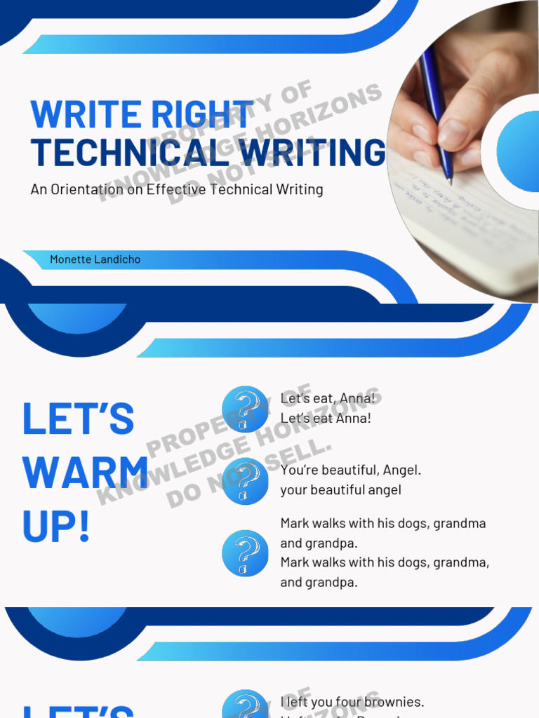 Technical Writing Presentation | PDF