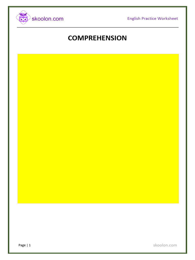 G4-English-Comprehension-183 | PDF