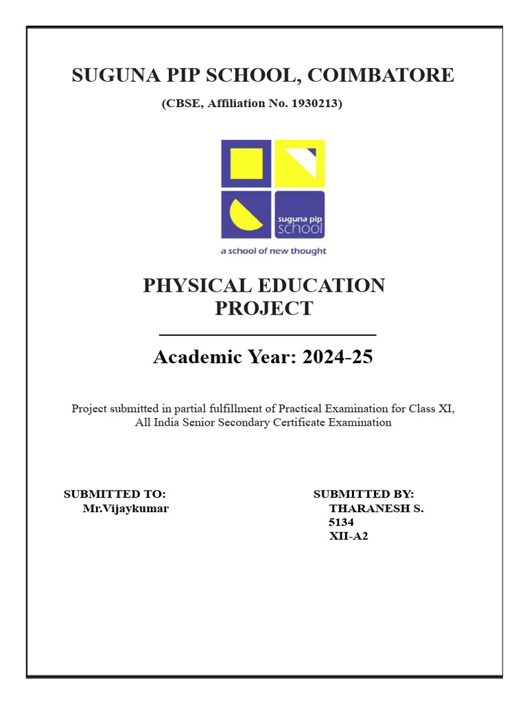 PE Project 12th | PDF