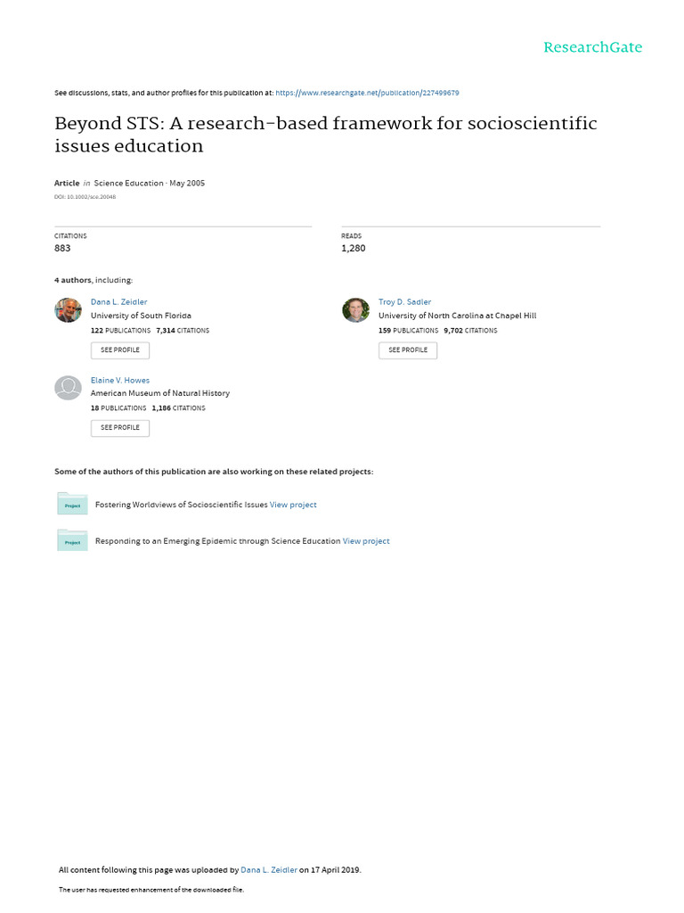 RRL-04 Beyond - STS - A - Research-Based - Framework - For - Sociosci | PDF