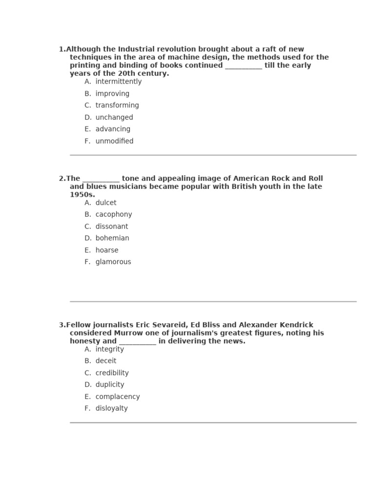 Vocabulary check 2 | PDF