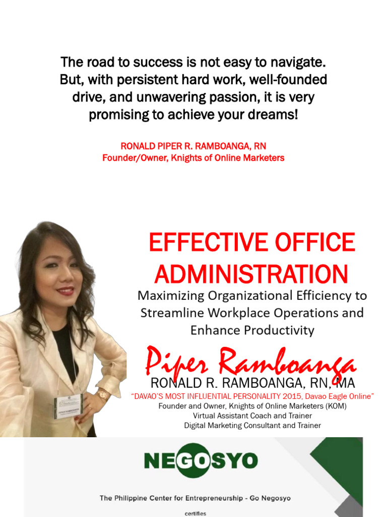 Effective Office Administration | PDF | Procurement | Supply Chain