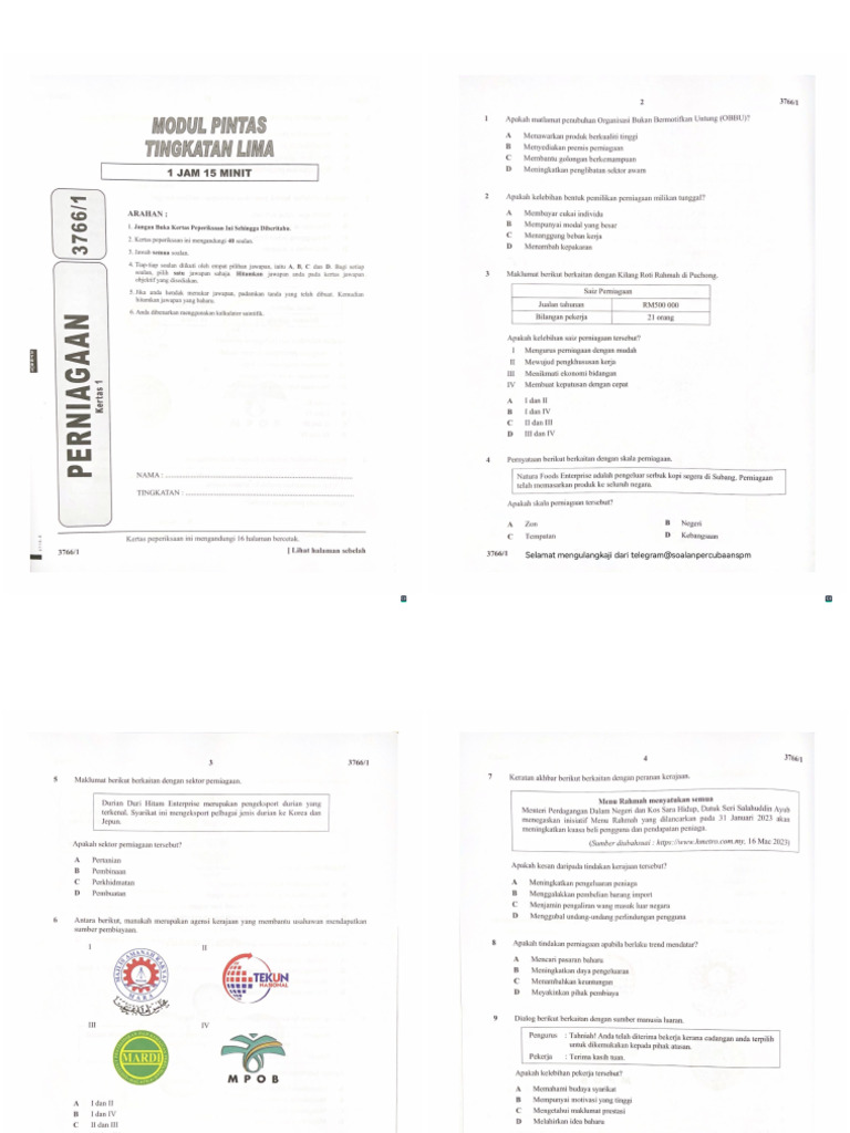 Perniagaan K1 Set 1 Selangor 2023 2 | PDF