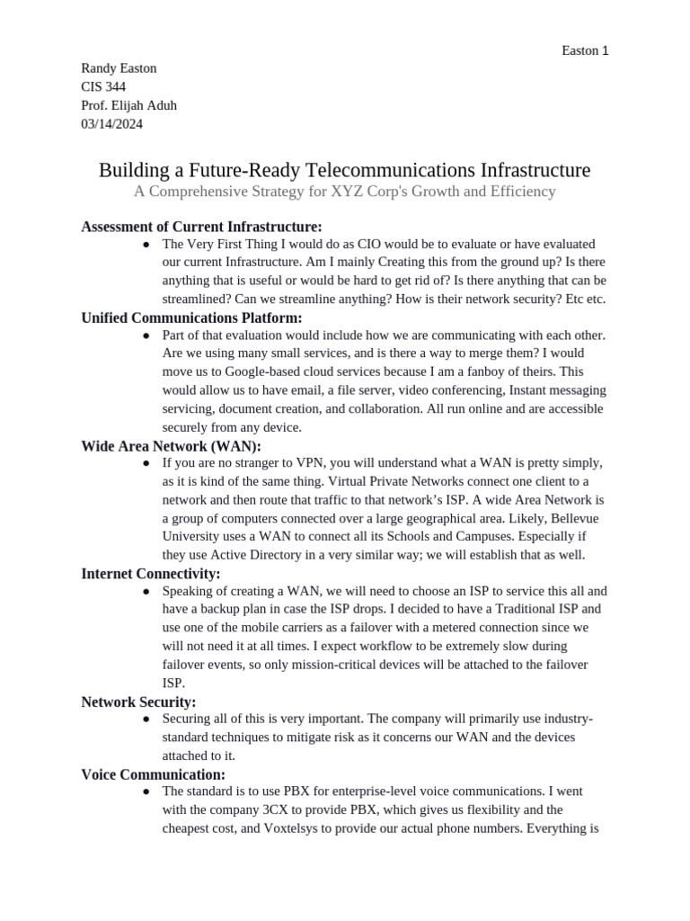 Building A Future-Ready Telecommunications Infrastructure | PDF
