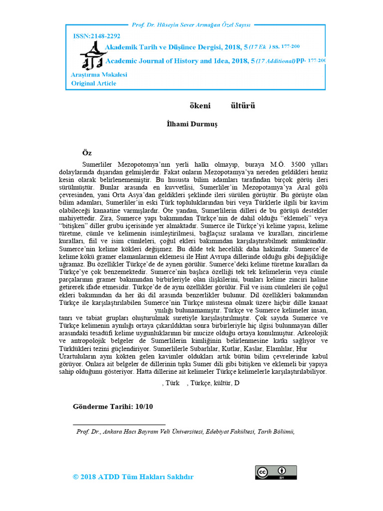 Sumerlilerin K - Keni Ve K - LT - R - (#506412) - 615966 | PDF