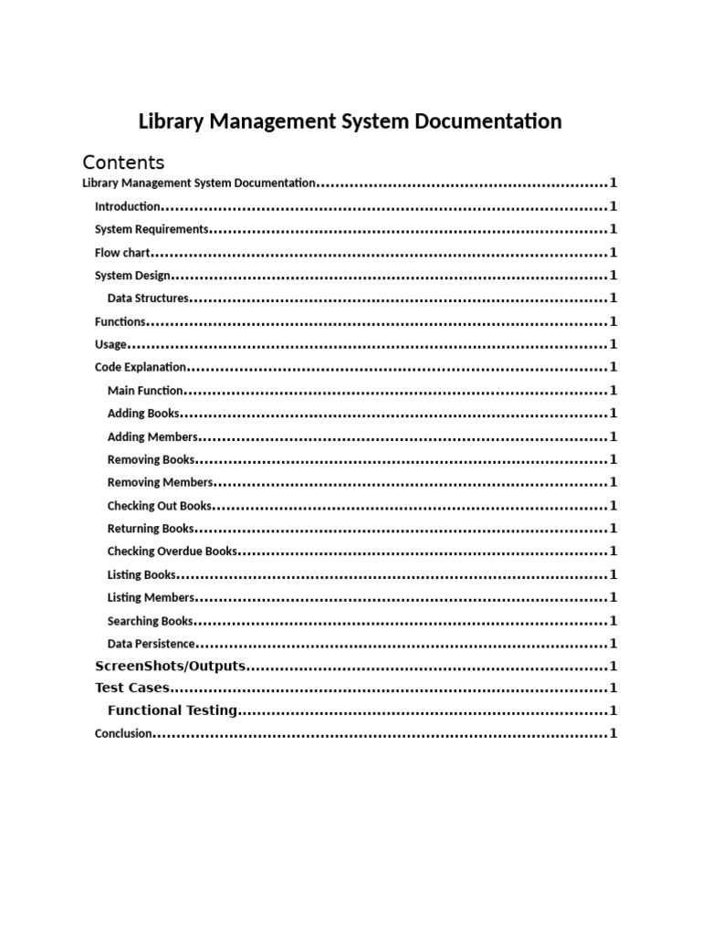 Library Management System Documentation | PDF