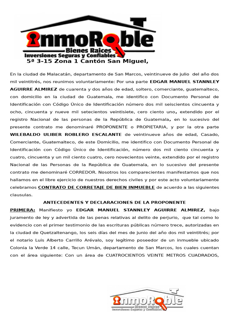 Contrato de Corretaje | PDF | Derecho