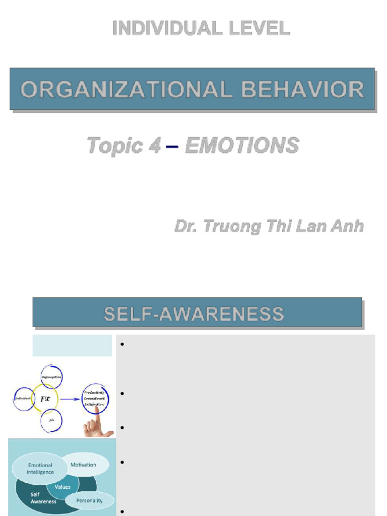 Organization Behavior - EMOTIONS | PDF