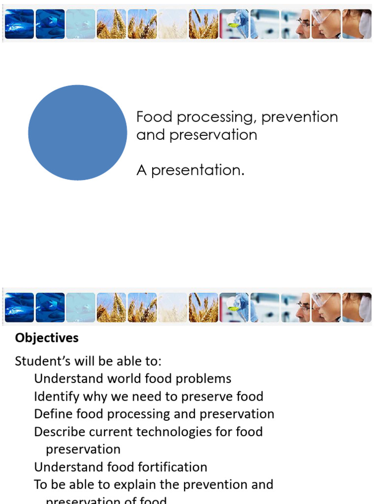 Food Processing and Preservation SMM | PDF