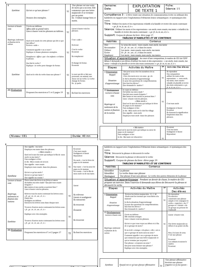 2 Exploitation Ce1 - 1 | PDF