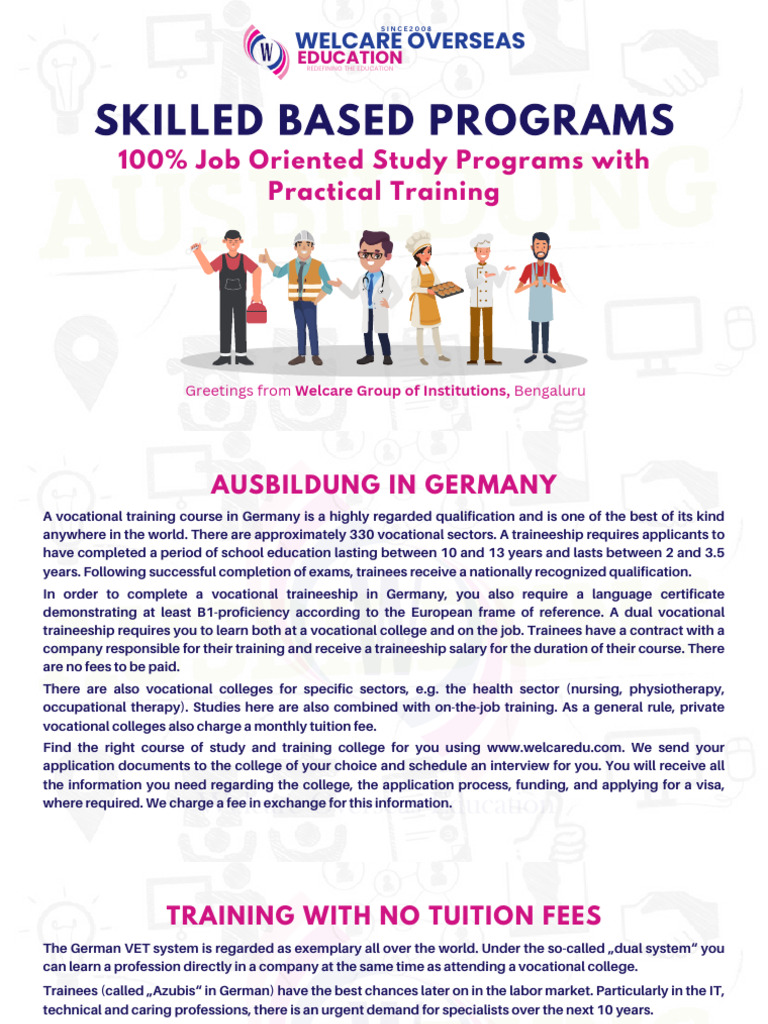 Skilled Based Program in Germany (Ausbildung) | PDF