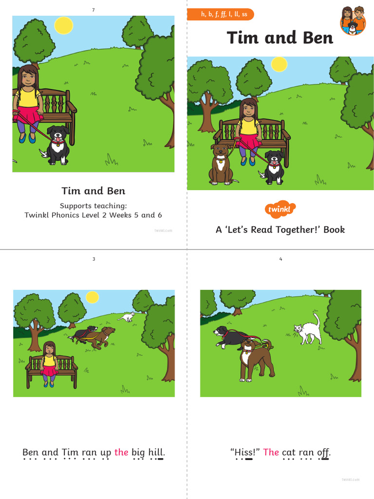 Level 2 Week 5 and 6 Tim and Ben Reading Minibook | PDF