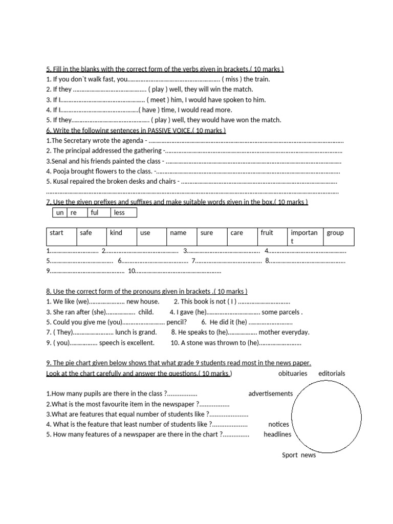 Grade 9 second term paper 3 part 2 - Copy | PDF