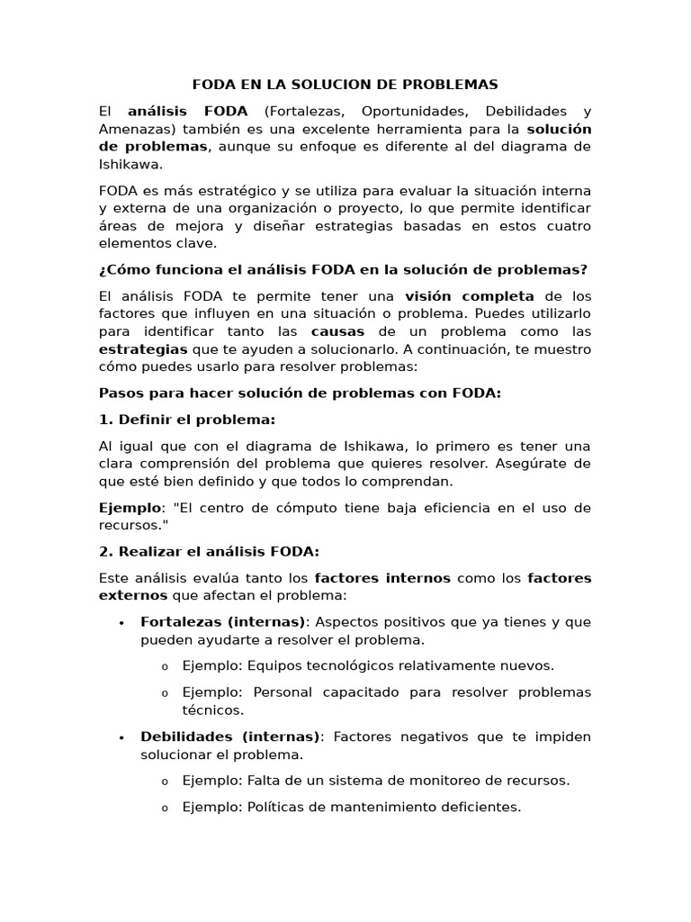 Foda en La Solucion de Problemas | PDF