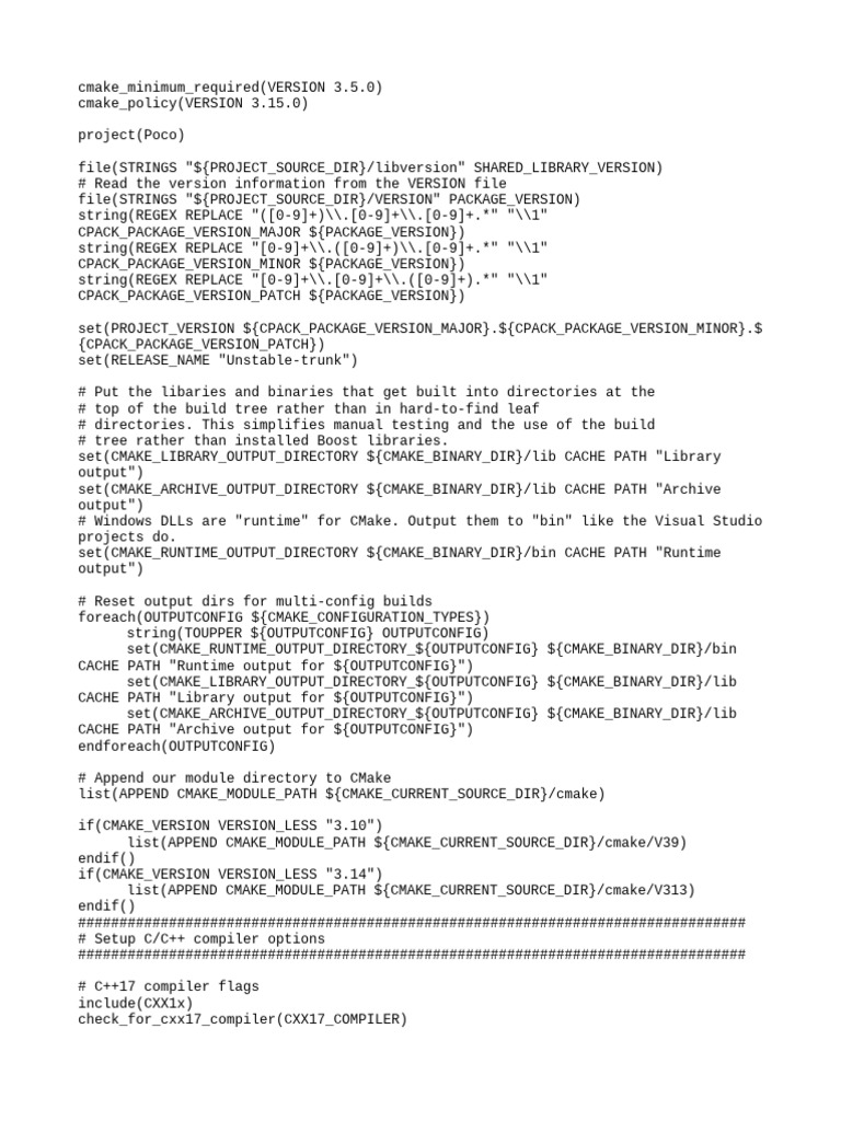 CMake Lists | PDF | Unix Software | Computers