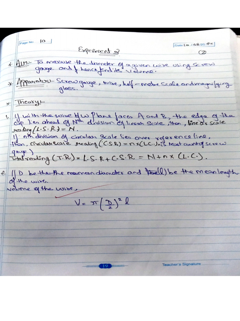 Physics Experiment 3 | PDF