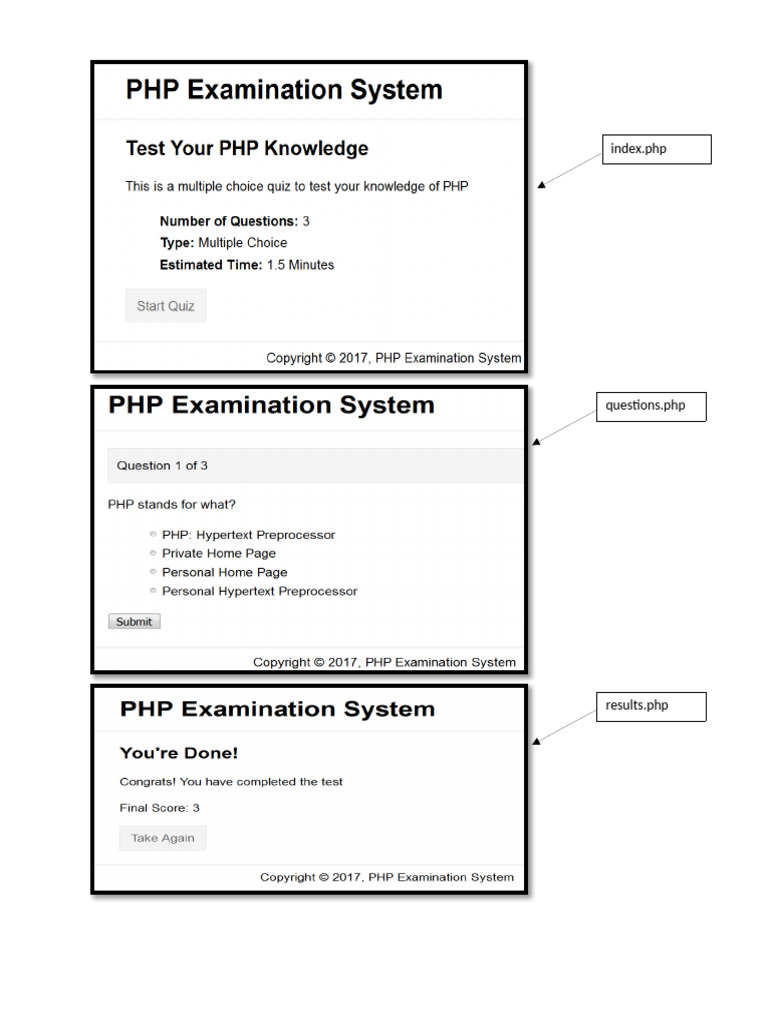 PHP Exam System | PDF
