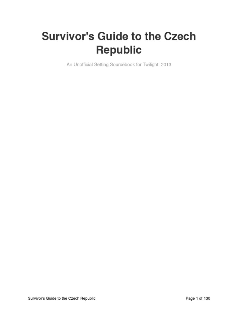 Survivors_Guide_to_the_Czech_Republic | PDF