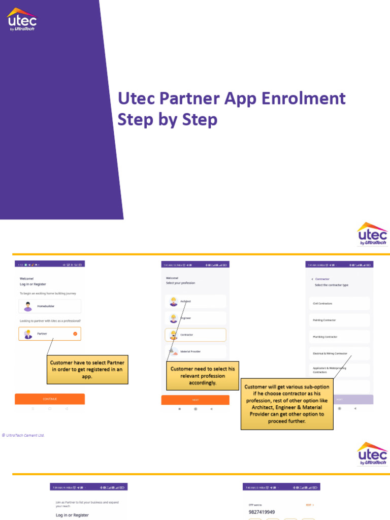 Utec Partner App (Profile Creation) | PDF