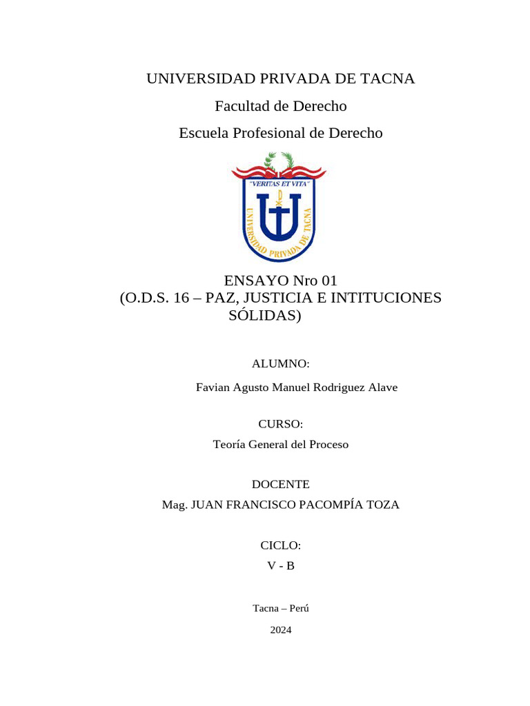 Objetivo 16 Ods | PDF