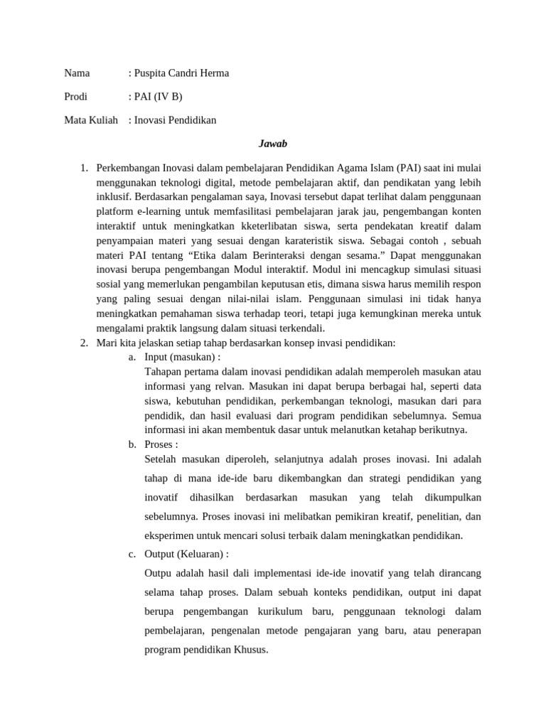 Tugas Uas Inovasi | PDF