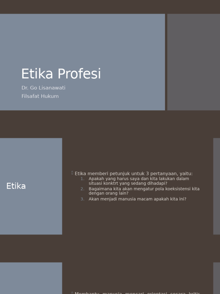 Etika Profesi - ULS | PDF