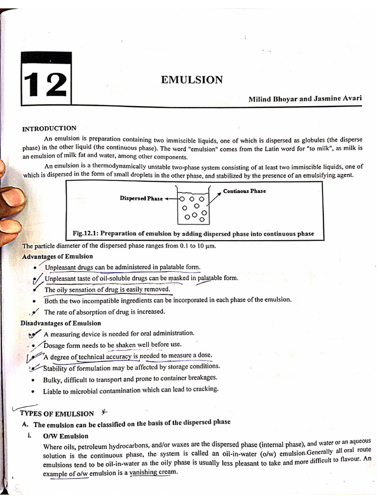 Emulsion | PDF