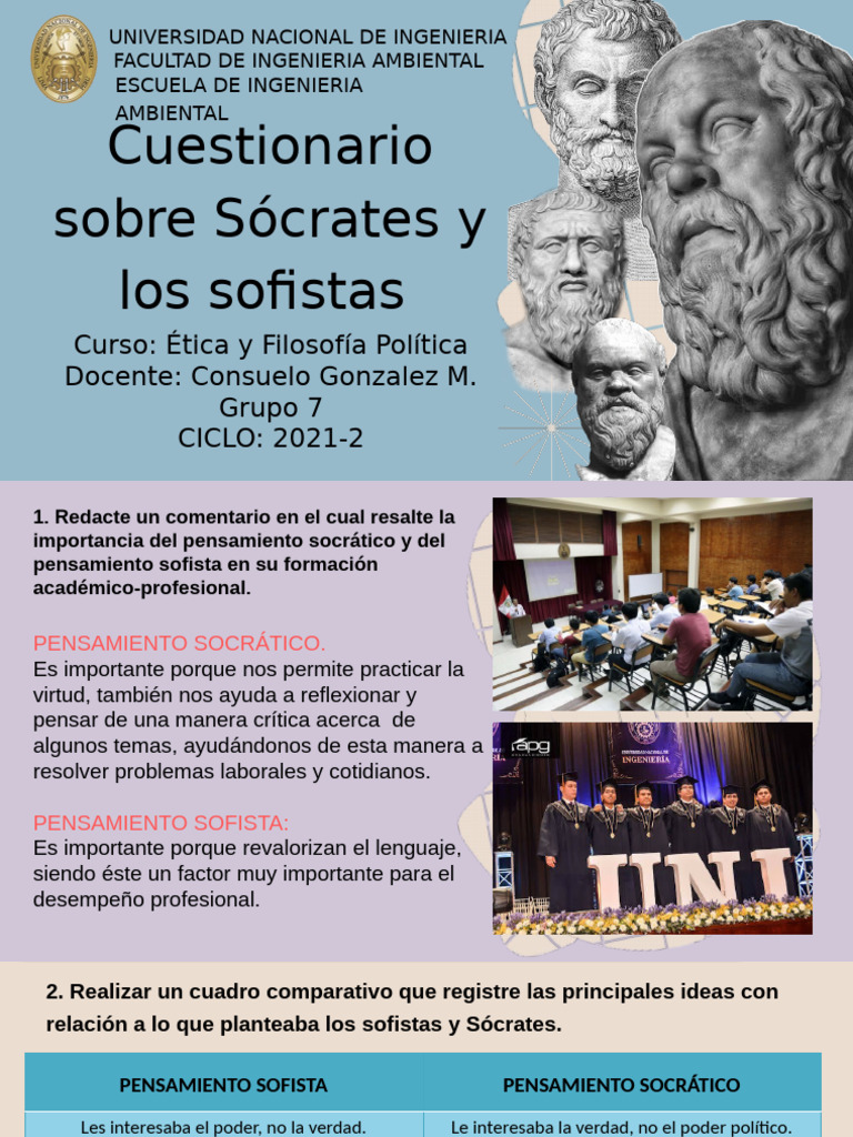 Cuestionario Sobre La Ética Socrática y Los Sofistas | PDF