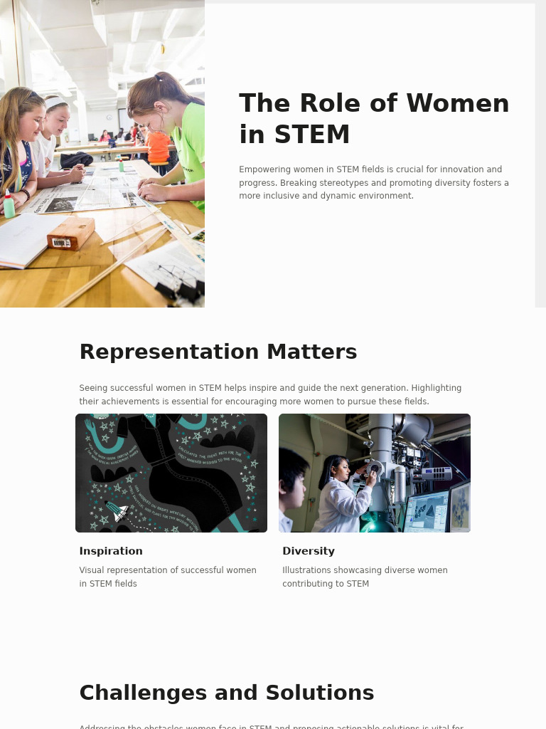The Role of Women in STEM | PDF