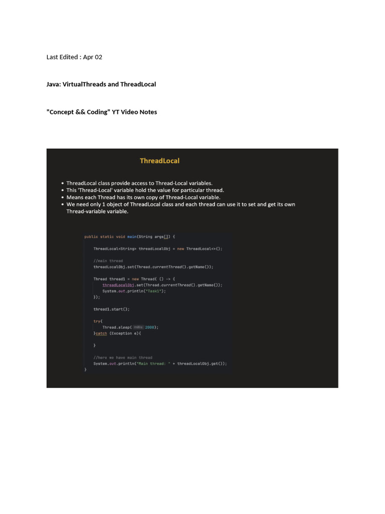 #38 Virtualthreads ThreadLocal | PDF