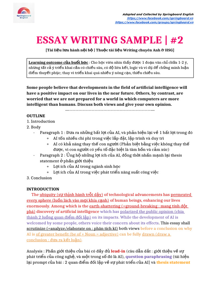 [Springboard] Writing Sample 2 | PDF